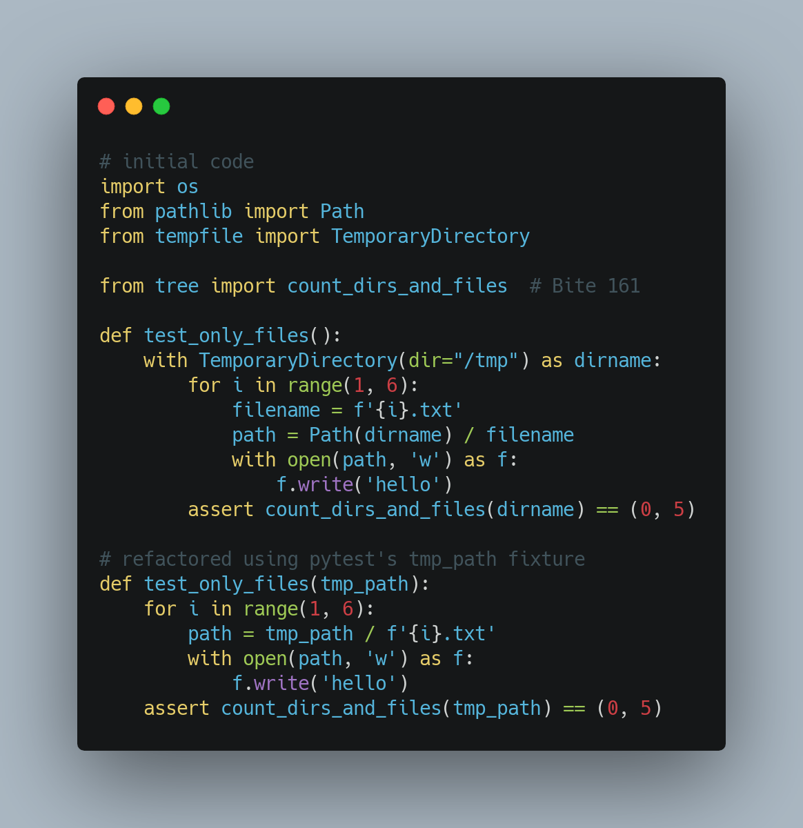 @PyBites Tip: Create a temporary directory